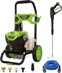 greenworks pro 2300 psi trubrushless (2.3 gpm) electric pressure washer (pwma certified)