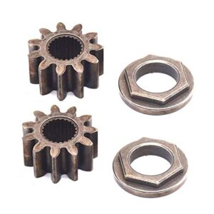 ohoho 2 x pack 717-1554 steering shaft pinion gear & bushing kit compatible with mtd 717-1554 941-0656a 741-0656 fits toro 112-0863 and cub cadet lt1042 lt1045 lt1046 lt1050