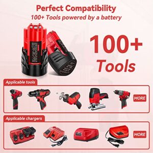 VANON Upgraded 4Pack 3.5Ah 12V Lithium ion Replacement for Milwaukee M-12 Battery XC M12B 48-11-2401 48-11-2402 48-59-1812 48-11-2411 48-11-2420 48-59-2401