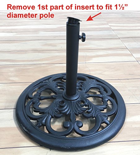 TropiShade 30 Pound Black Powder Coated Cast Iron Umbrella Stand