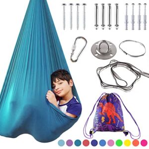 indoor therapy sensory swing, special needs joy cuddle ceiling snuggle swings, outdoor room adjustable fabric hammock, autism, adhd, aspergers, sensory integration, kids boy girl children teens gift