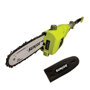 sun joe swj802e 9 ft 6.5 amp electric pole chain saw with adjustable head