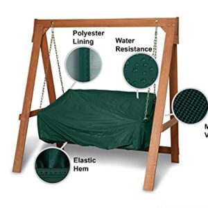 Covermates Outdoor Swing Cover - Light Weight Material, Weather Resistant, Elastic Hem, Seating and Chair Covers-Green