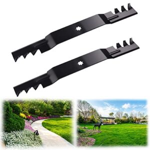 elitewill 2pcs lawn mower mulching blades fit for john deere 42” d100, d110, d120, d130, z225, z235, d125 replaces oem # gx22151