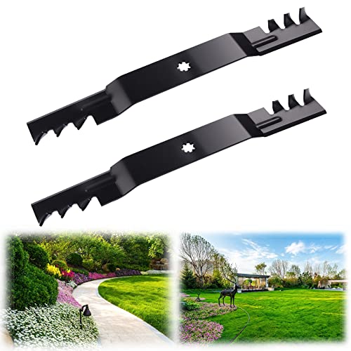 ELITEWILL 2pcs Lawn Mower Mulching Blades Fit for John Deere 42'' D100, D110, D120, D130, Z225, Z235, D125 Replaces OEM # GX22151