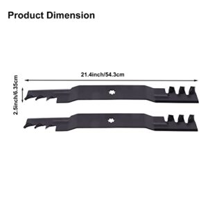 ELITEWILL 2pcs Lawn Mower Mulching Blades Fit for John Deere 42'' D100, D110, D120, D130, Z225, Z235, D125 Replaces OEM # GX22151