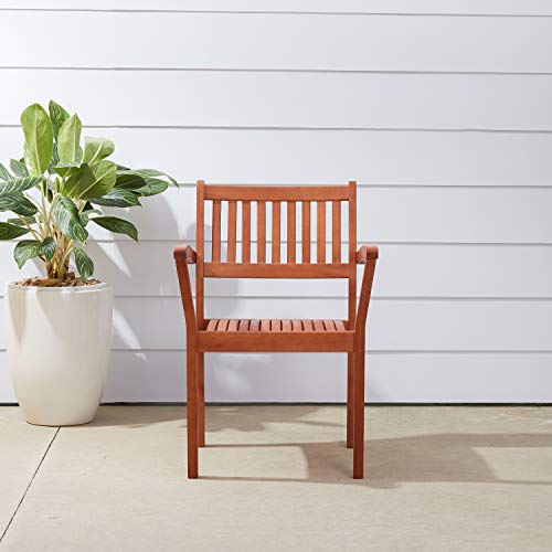 Vifah Bayeux Outdoor Garden Stacking Armchair (Set of 2)