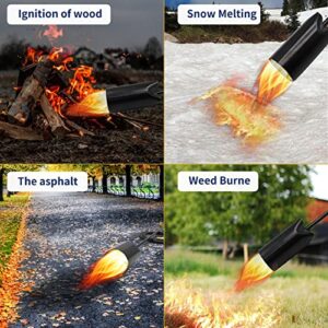 500,000 BTU Propane Weed Burner with 10 FT Hose Adjustable Flame Control Flint Ignitor, Heavy Duty Weed Burner for Propane Tank,Snow Melting, Roofing, Roads etc