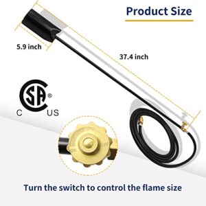 500,000 BTU Propane Weed Burner with 10 FT Hose Adjustable Flame Control Flint Ignitor, Heavy Duty Weed Burner for Propane Tank,Snow Melting, Roofing, Roads etc