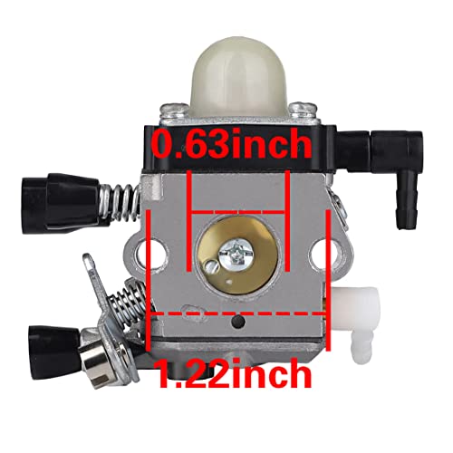 Wellsking FS 38 Carburetor for Stihl fs55 Carburetor HL45 HS45 KM 55 FC55 FS45 FS46 FS46C FS55 FS55R FS55RC FS45C FS45L FS55C FS55T String Trimmer Weedeater Rep C1Q-S186 with Replacement Kit