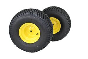 (set of 2) 20×10.00-8 tires & wheels 4 ply for lawn & garden mower turf tires atw-003 w/keyed hub