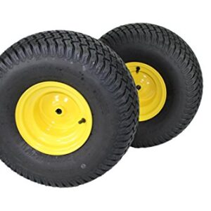 (Set of 2) 20x10.00-8 Tires & Wheels 4 Ply for Lawn & Garden Mower Turf Tires ATW-003 w/Keyed Hub