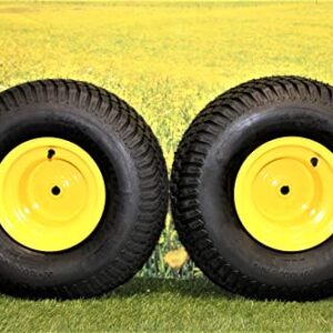 (Set of 2) 20x10.00-8 Tires & Wheels 4 Ply for Lawn & Garden Mower Turf Tires ATW-003 w/Keyed Hub