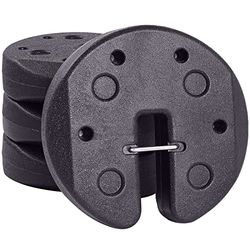 MASTERCANOPY Deluxe Canopy Weights with Hook Design (4-Pcs,Black)