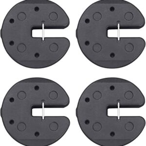 MASTERCANOPY Deluxe Canopy Weights with Hook Design (4-Pcs,Black)