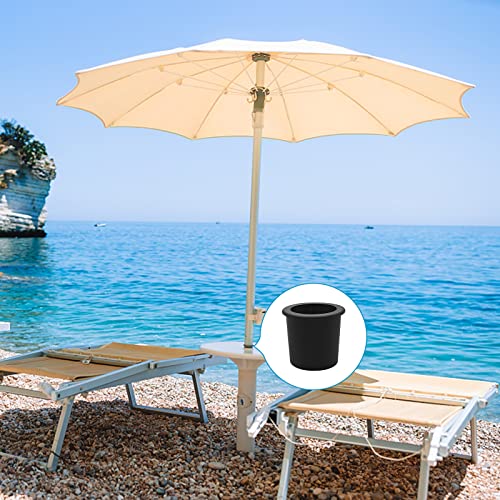 WOOPSOO Umbrella Cone Wedge Patio Umbrella Parts Accessories Cone Table Umbrella Hole Ring and Cap Set for Outdoor Patio Umbrella Above Ground Pool Shelf Table 2 inch(2 Pack,Black)