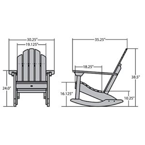 highwood Classic Westport Adirondack Rocking Chair, One Size, Nantucket Blue