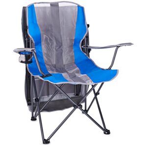 Kelsyus Original Foldable Canopy Chair for Camping, Tailgates, and Outdoor Events, Grey/Blue