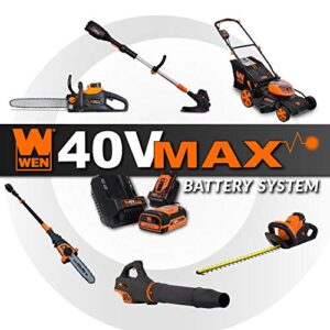 WEN 40415BT 40V Max Lithium-Ion 24-Inch Cordless Hedge Trimmer (Tool Only), Black