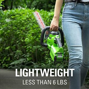 Greenworks 40V 24" Cordless Hedge Trimmer (1" Cutting Capacity), Tool Only