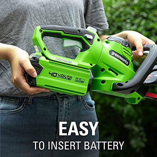 Greenworks 40V 24" Cordless Hedge Trimmer (1" Cutting Capacity), Tool Only