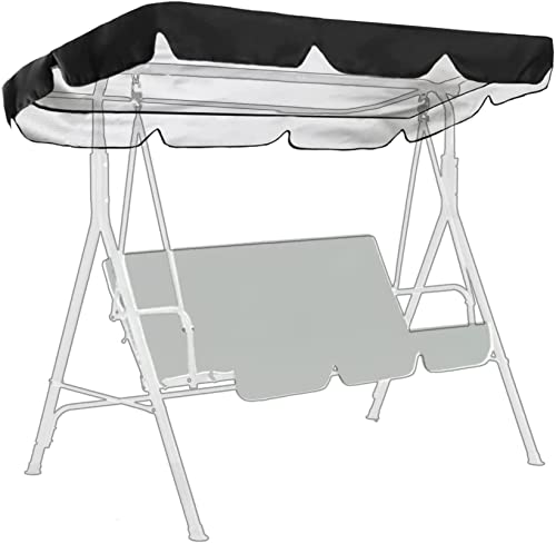 BTURYT Swing Canopy Replacement Cover, Waterproof Canopy Top Cover for 2/3 Seater Swing Chair Awning Swing Cover for Outdoor Garden Patio Yard,(top Cover only)