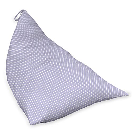 Lunarable Polka Dots Lounger Chair Bag, Old Style Polka Dots Like Little Moons Modern Era Features Dated but New Theme, High Capacity Storage with Handle Container, Lounger Size, Lilac White