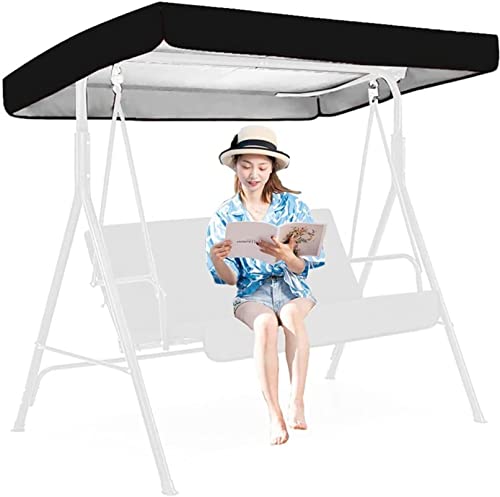 BTURYT Swing Canopy Replacement Cover, Waterproof 2/3 Seater Patio Swing Canopy Cover,Sun Shade Replacement Canopy Top Cover for Garden Outdoor Swing(top Cover only)