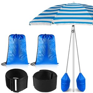 summer large canopy sand bags blue sand bags weights portable weights for canopy legs beach umbrella sand bag heavy duty sandbag for tent outdoor instant canopies holiday supplies (2 pieces)