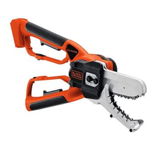 black+decker llp120b 20v cordless lopper bare, 6″ bar length, orange/black