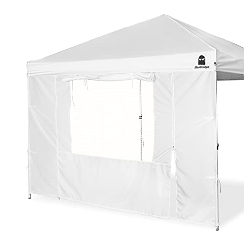 MordenApe Sunshade Sidewall, SunWall with Door and Window for 10×10 Pop Up Canopy, Outdoor Instant Canopies Wall, 1 Piece Only (White)