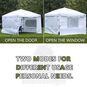 MordenApe Sunshade Sidewall, SunWall with Door and Window for 10×10 Pop Up Canopy, Outdoor Instant Canopies Wall, 1 Piece Only (White)