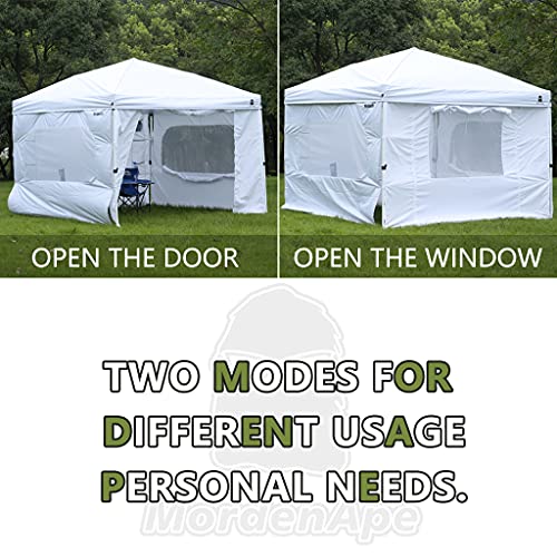 MordenApe Sunshade Sidewall, SunWall with Door and Window for 10×10 Pop Up Canopy, Outdoor Instant Canopies Wall, 1 Piece Only (White)