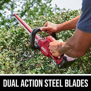 SKIL HT4222B-10 PWR CORE 20 22" Hedge Trimmer Kit, Includes 2.0Ah Battery and Charger