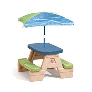 step2 sit and play kids picnic table with umbrella