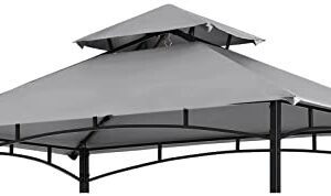 COOSHADE Grill Gazebo Replacement Roof Top for L-GZ238PST-11(Grey)