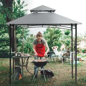 COOSHADE Grill Gazebo Replacement Roof Top for L-GZ238PST-11(Grey)