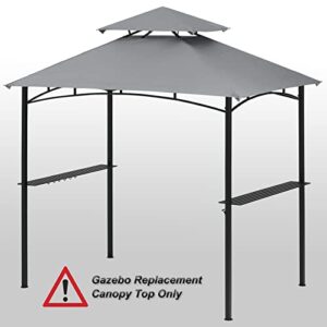 COOSHADE Grill Gazebo Replacement Roof Top for L-GZ238PST-11(Grey)