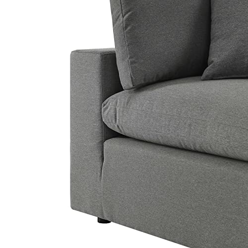 Modway EEI-4904-CHA Commix Overstuffed Outdoor Patio Corner Chair, Charcoal