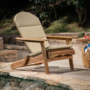 Christopher Knight Home Reed Outdoor Water-Resistant Adirondack Chair Cushion, Khaki, 1 Count (Pack of 1)