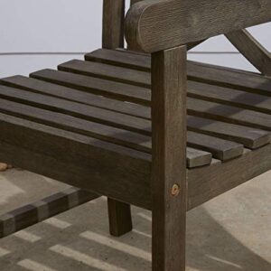 Renaissance Outdoor Patio Hand-Scraped Wood Garden Armchair