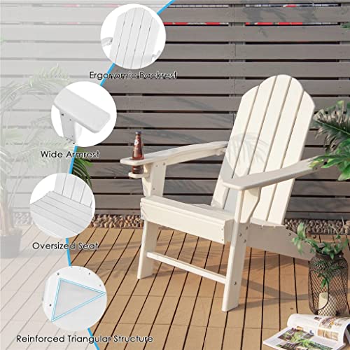 WYFDP Recliner and Folding Food Set All Weather Outdoor White