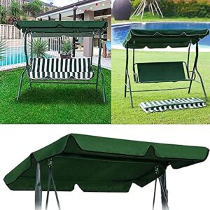 LMMDDP Outdoor Swing Canopy Replacement Waterproof Dustproof Porch Top Cover Seats Furniture for Home Garden Supplies Green