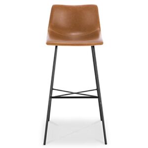 POLY & BARK Paxton 29” Bar Stool in Tan, Set of 3