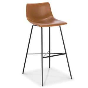 POLY & BARK Paxton 29” Bar Stool in Tan, Set of 3