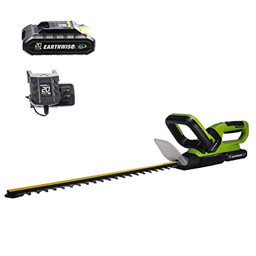 Earthwise LHT12021 Volt 20-Inch Cordless Hedge Trimmer, 2.0Ah Battery & Fast Charger Included