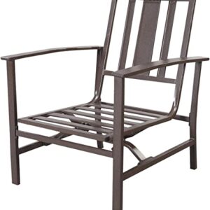 WYFDP 4 Piece Patio Dining Chairs Stackable Removable Cushioned Garden Patio