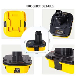 Lilocaja Replacement for Dewalt 18V to 20V Battery Adapter DCA1820 for Dewalt 18V Tools, Convert Dewalt 20V Battery DCB203 DCB205 to Dewalt 18V XRP NiCd NiMh Battery DC9098 DC9096