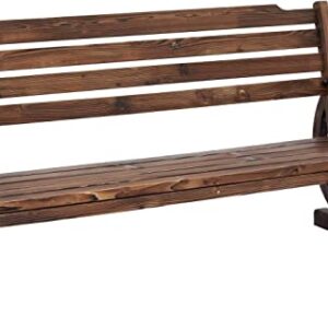 ide·o Outdoor Bench Garden Bench - Wooden Bench, Porch Bench, Benches for Outside, Wooden Benches Outdoor