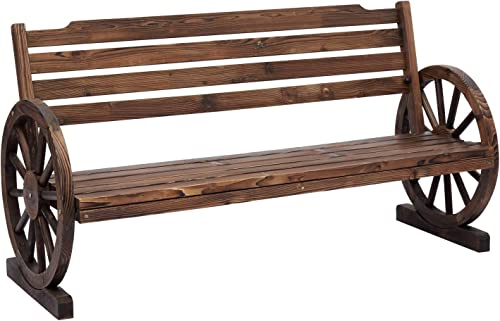 ide·o Outdoor Bench Garden Bench - Wooden Bench, Porch Bench, Benches for Outside, Wooden Benches Outdoor